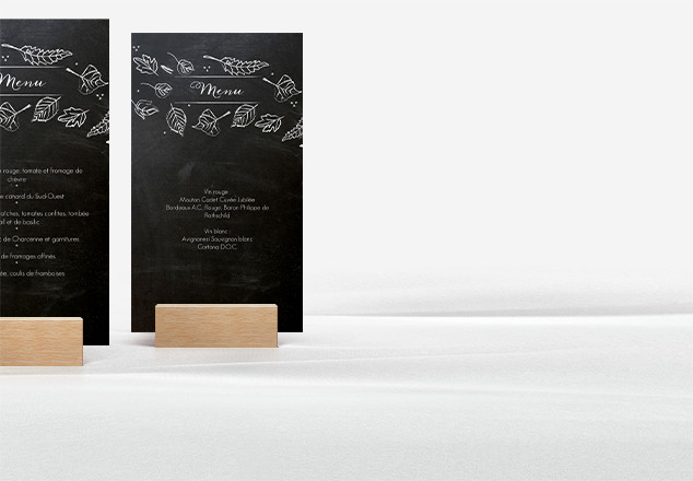Menu de mariage à personnaliser | faireparterie