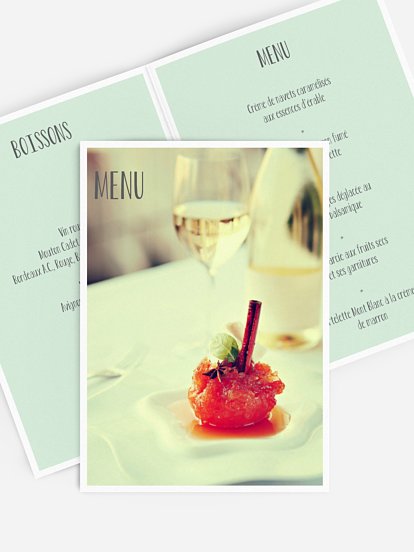 Joli menu baptême à personnaliser | faireparterie