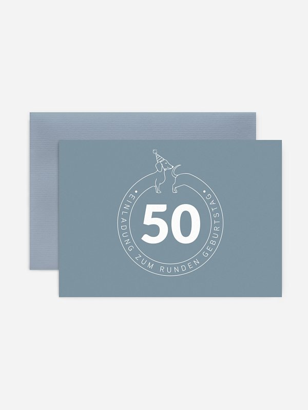 Einladung 50. Geburtstag "Ein Runder"