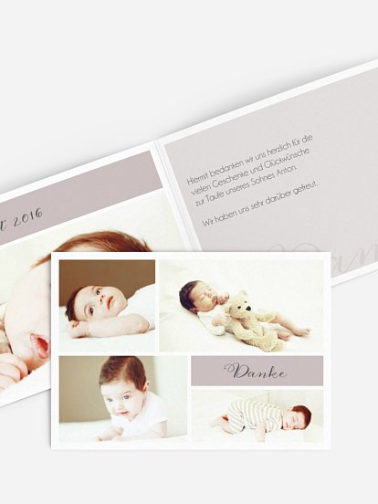 Danksagung Taufe "Lettering Baptism"