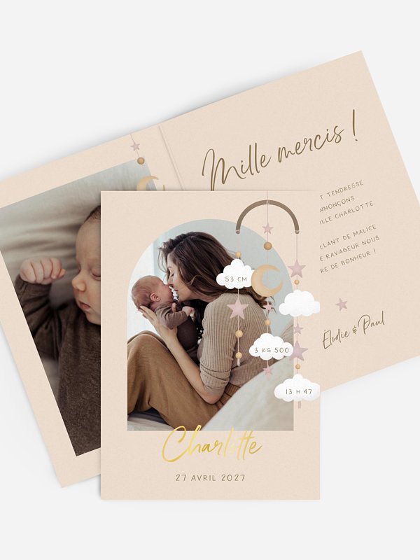 Faire-part de naissance "Douce nuit"