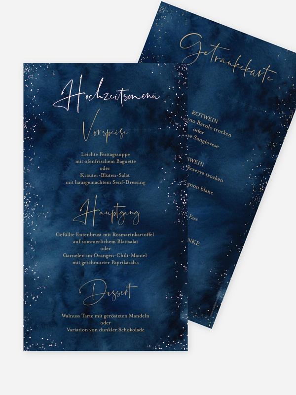 Menükarte "Night Sky"