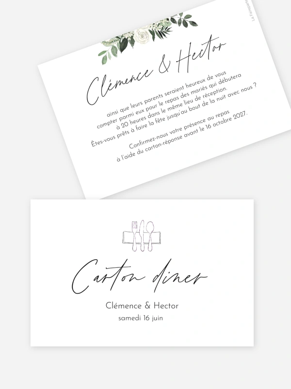 Carte d'invitation "Escapade Greenery"