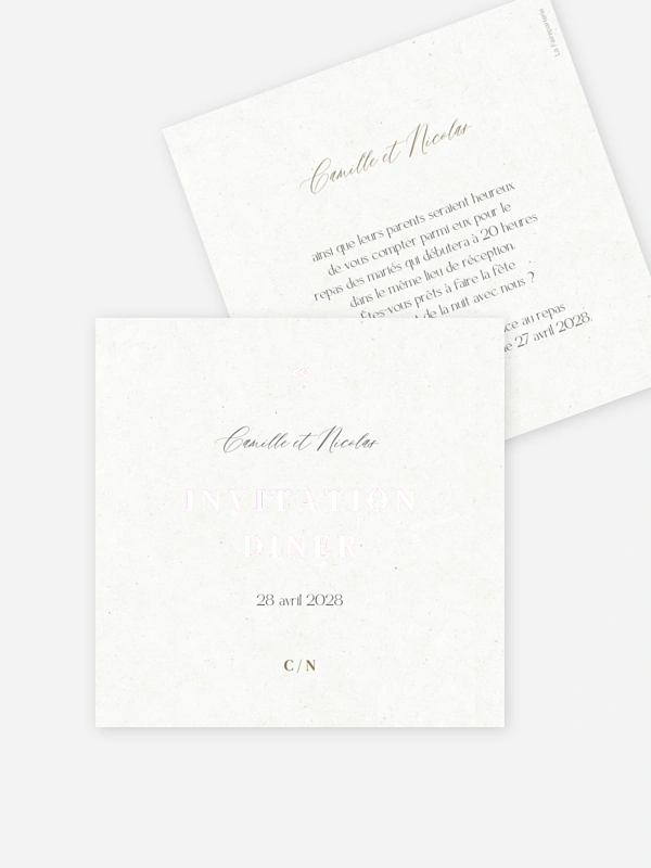 Carte d'invitation "Classic Elegance"