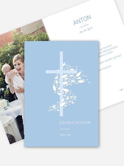 Danksagung Taufe "Lettering Baptism"