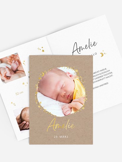 Geburtskarte "Wunderkugel"