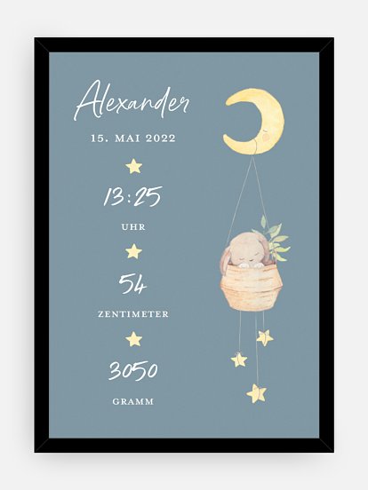 Poster Geburt "Simple Sign"