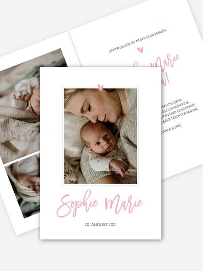 Geburtskarte "Big Letter"