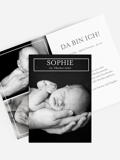 Geburtskarte "Big Letter"