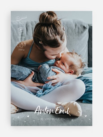 Poster Geburt "Night Sky"