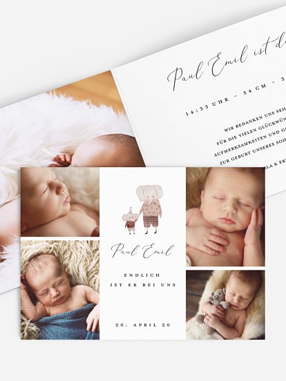 Geburtskarte "Big Letter"