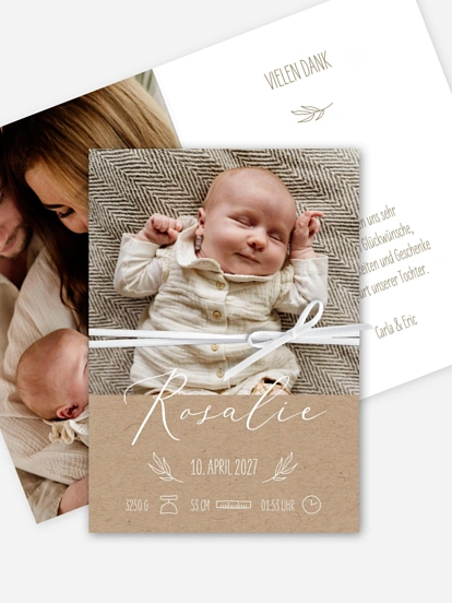 Geburtskarte "Big Letter"