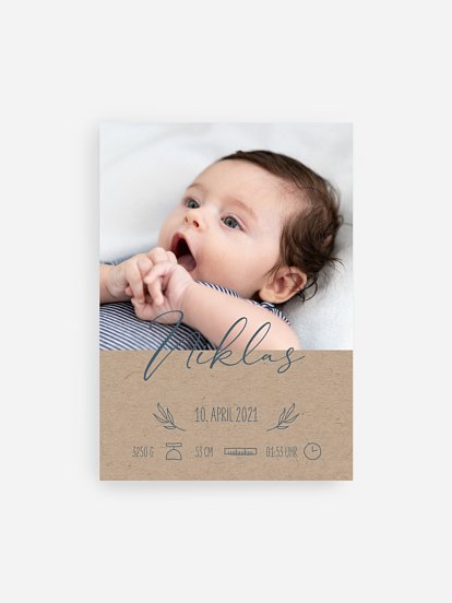 Poster Geburt "Big Lettering"