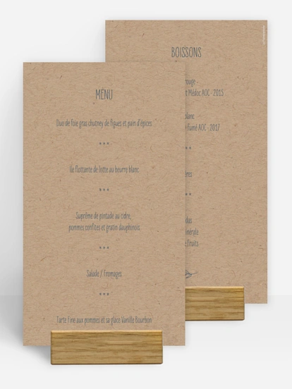 Menu baptême "Petite église"