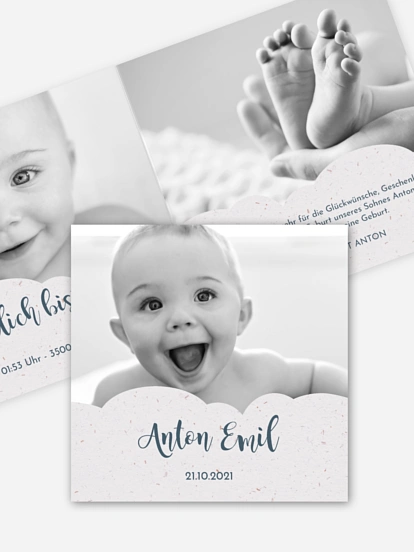 Geburtskarte "Big Letter"