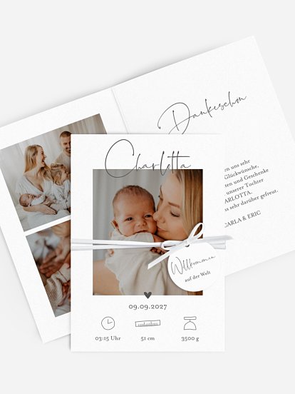 Geburtskarte "Blättertraum"