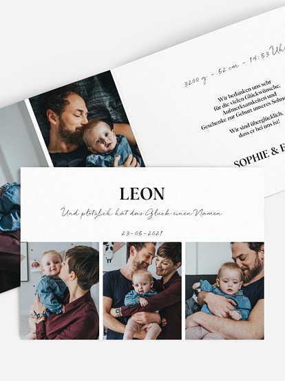 Geburtskarte "Big Letter"