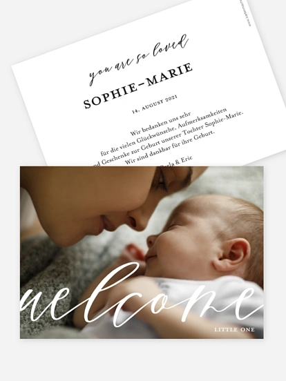 Geburtskarte "Tiny Blooms"