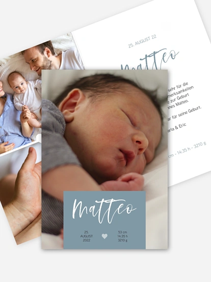 Geburtskarte "Big Letter"