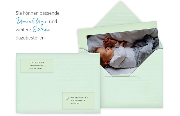 Geburtskarte "Soft Calligraphy"