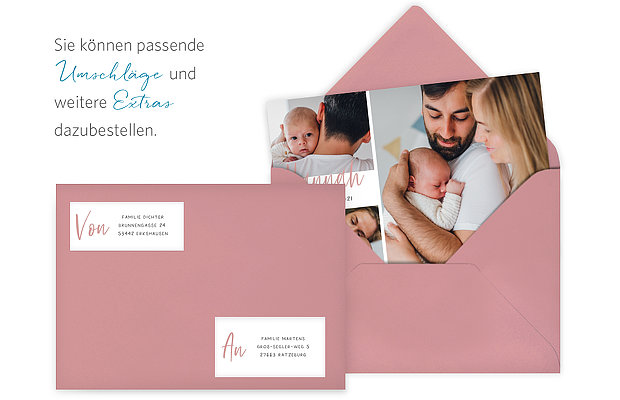 Geburtskarte "Introducing"