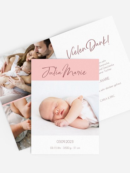 Geburtskarte "Big Letter"