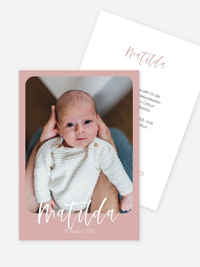 Geburtskarte "Wasserfarbe"