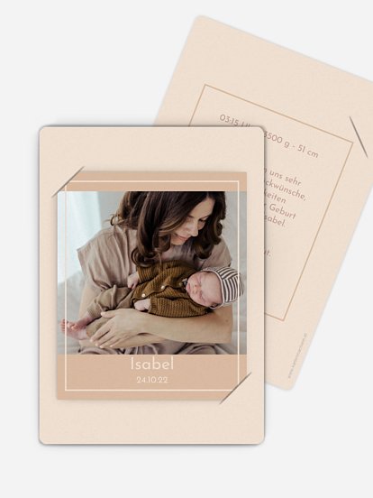 Geburtskarte "Wasserfarbe"