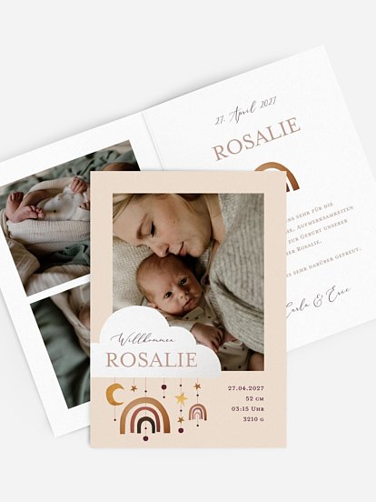 Geburtskarte "Big Letter"