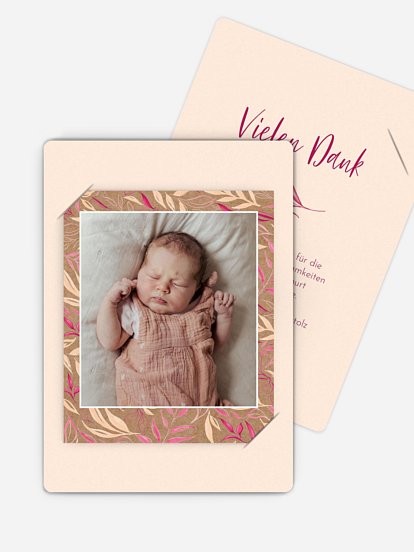 Geburtskarte "Blumensymphonie"