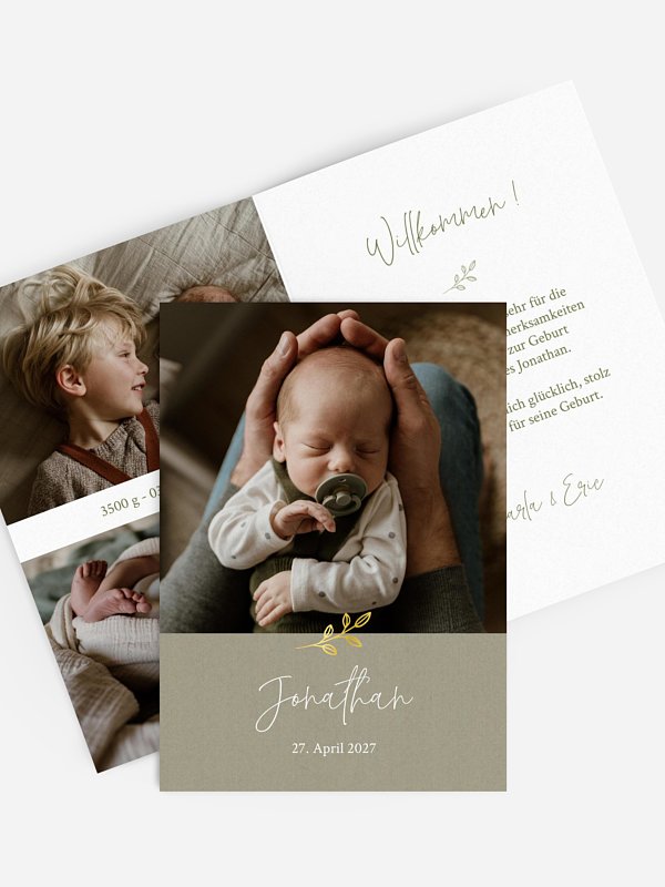 Geburtskarte "Golden Child"