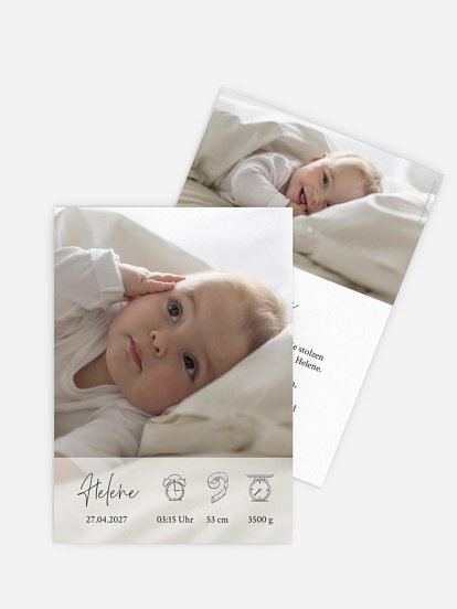 Geburtskarte "Greenery Baby"