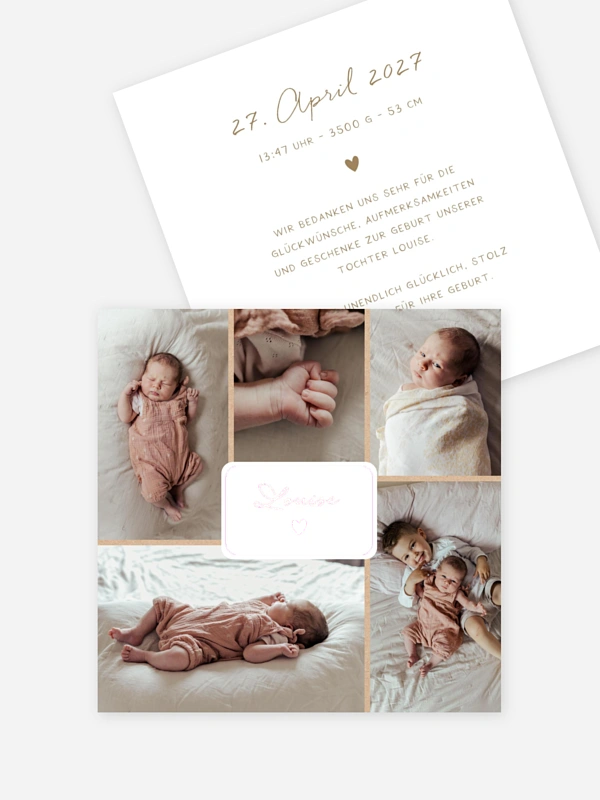 Geburtskarte "Tiny Heart"