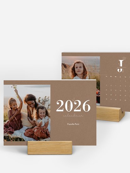 Calendrier "Note contemporaine"