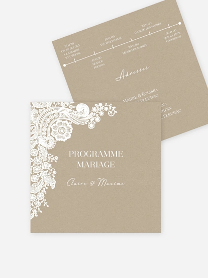 Programme mariage à personnaliser | faireparterie