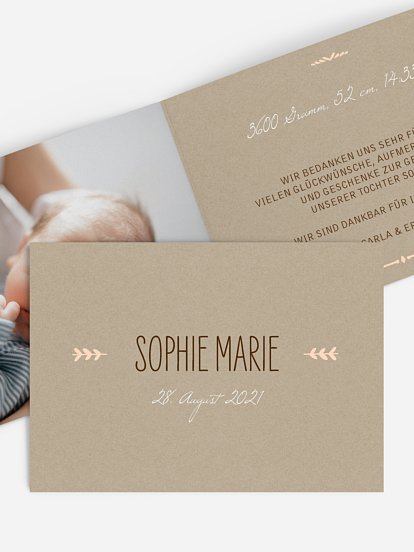 Geburtskarte "Big Letter"