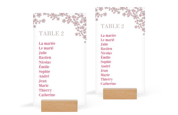 Noms de table mariage - originaux et personnalisables