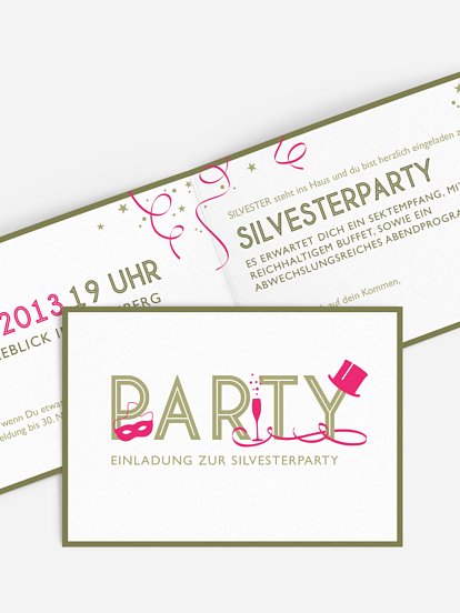 Partyeinladung "Sparkling Dots"