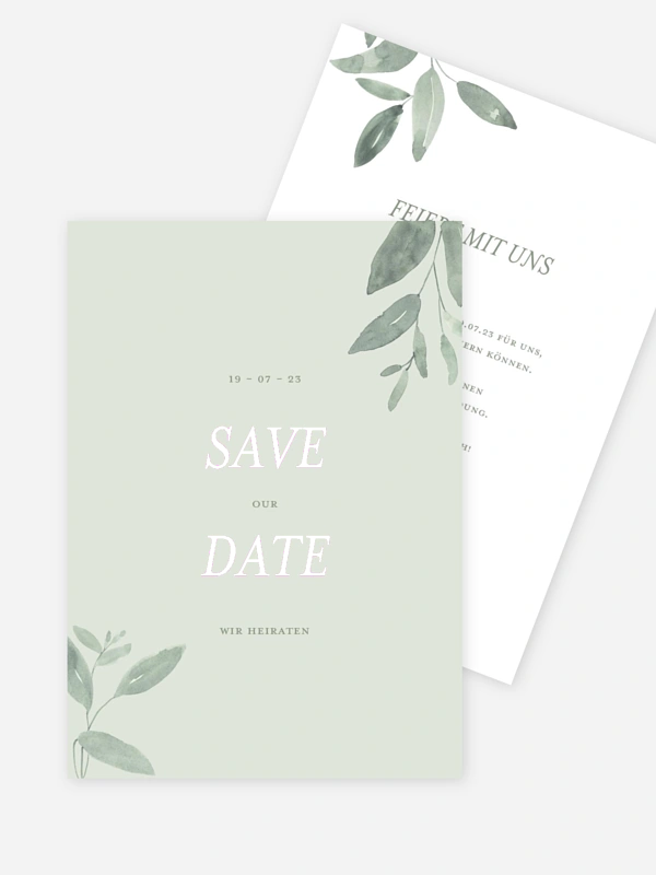 Save-the-Date Karte "Lovely Sage"
