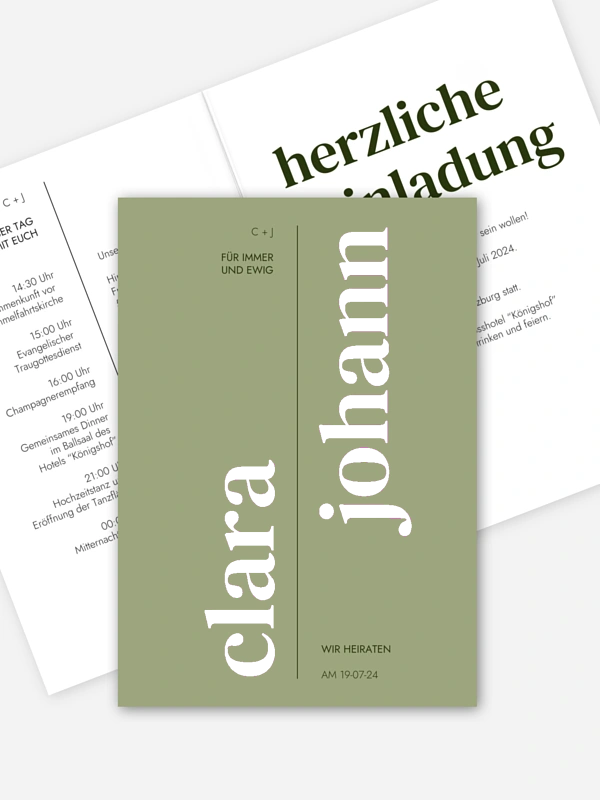 Hochzeitseinladung "Clearly Love"