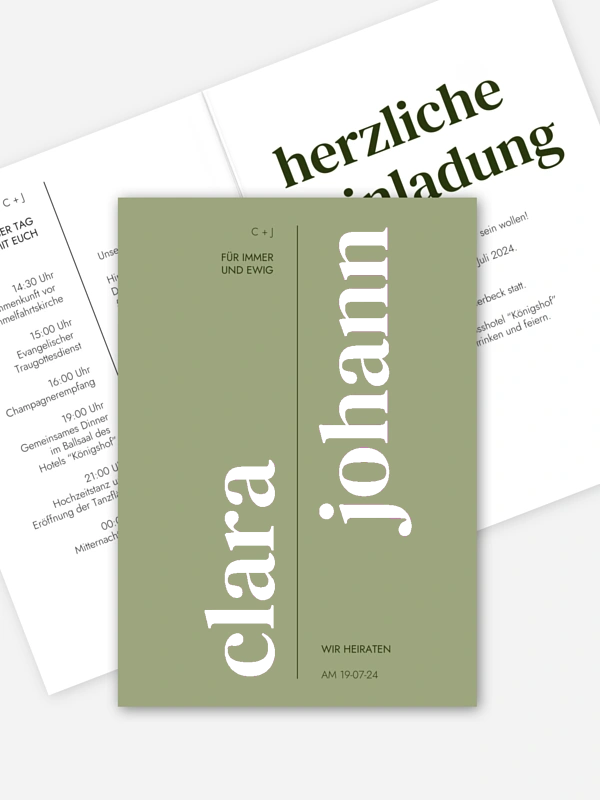 Hochzeitseinladung "Clearly Love"