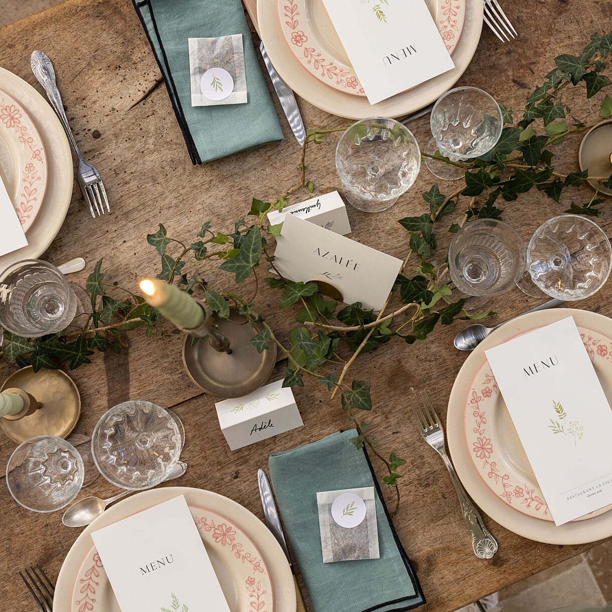 Marque-place de mariage personnalisé - Rosemood