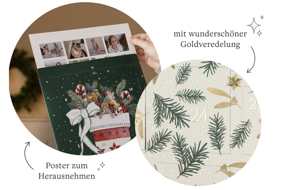 Foto-Adventskalender 2025 ☆ mit 24 Fotos selbst gestalten
